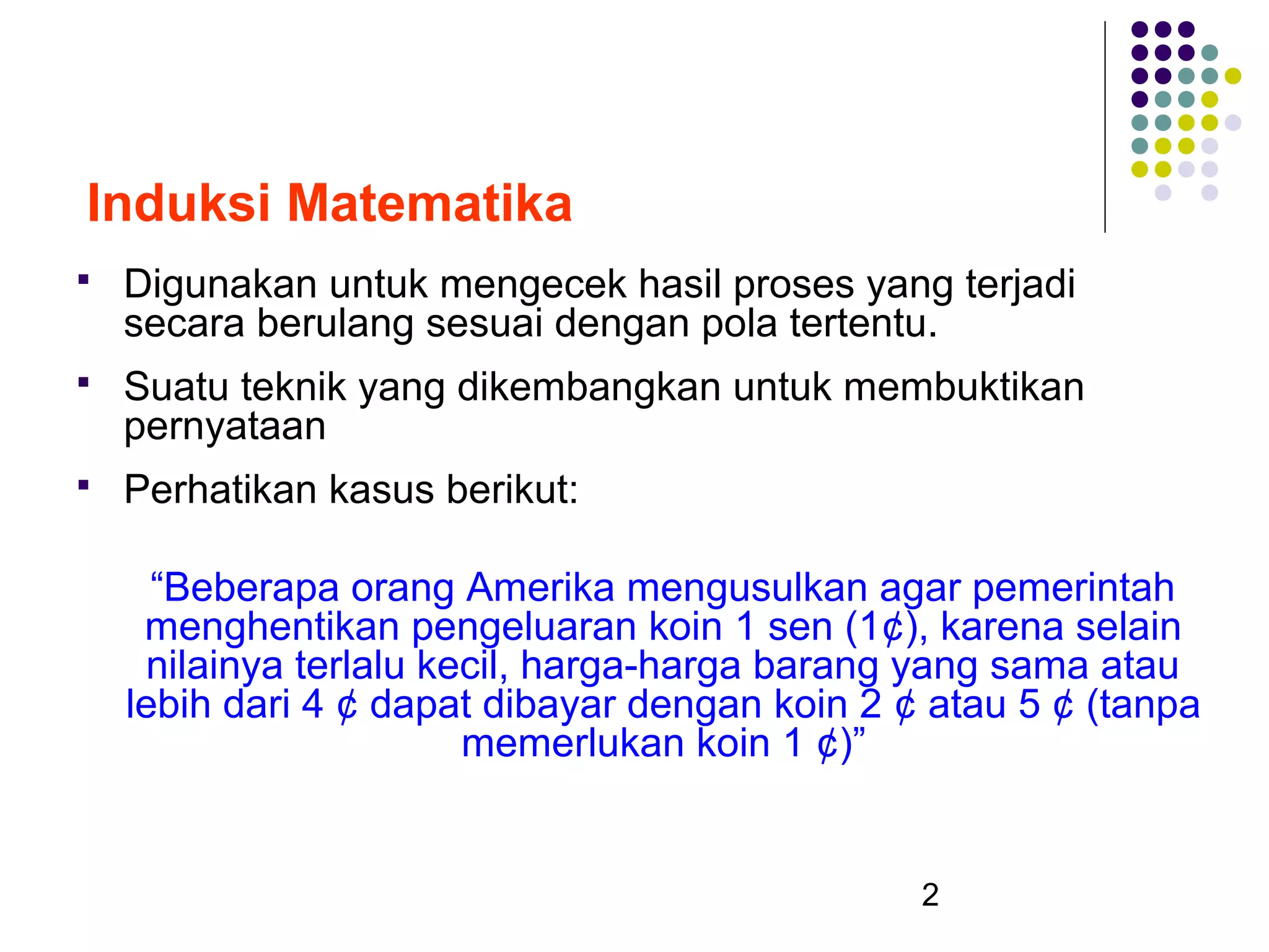 induksi matematika | PPT