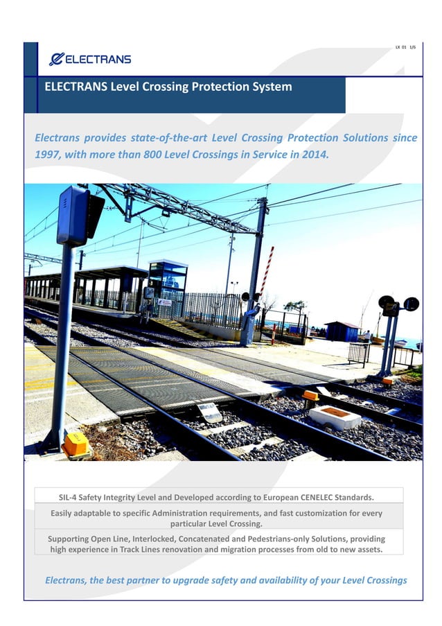 Electrans Level Crossing Protection Solutions | PDF | Technology & Computing