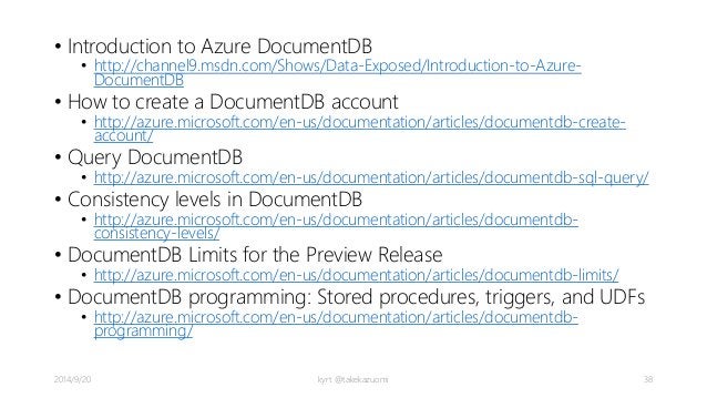 Introduction to DocumentDB | PPT