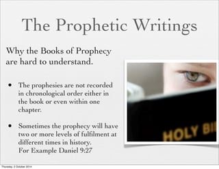 Journey Through The Bible: The Prophets of the Bible | PPT
