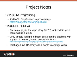 Alix to APU Conversion - pfSense Hangout October 2014 | PPT