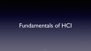 Fundamentals of HCI: intro and assignment | PDF