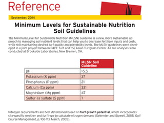 A Modern Method for Estimating Turfgrass Nutrient Requirements | PPT