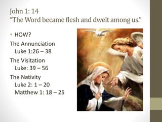 Jesus comes among us and undergoes baptism & temptations 2014-2015 ...