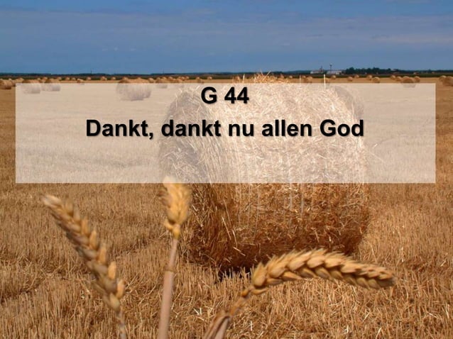 De eerste dankdag ooit gehouden | PPTX