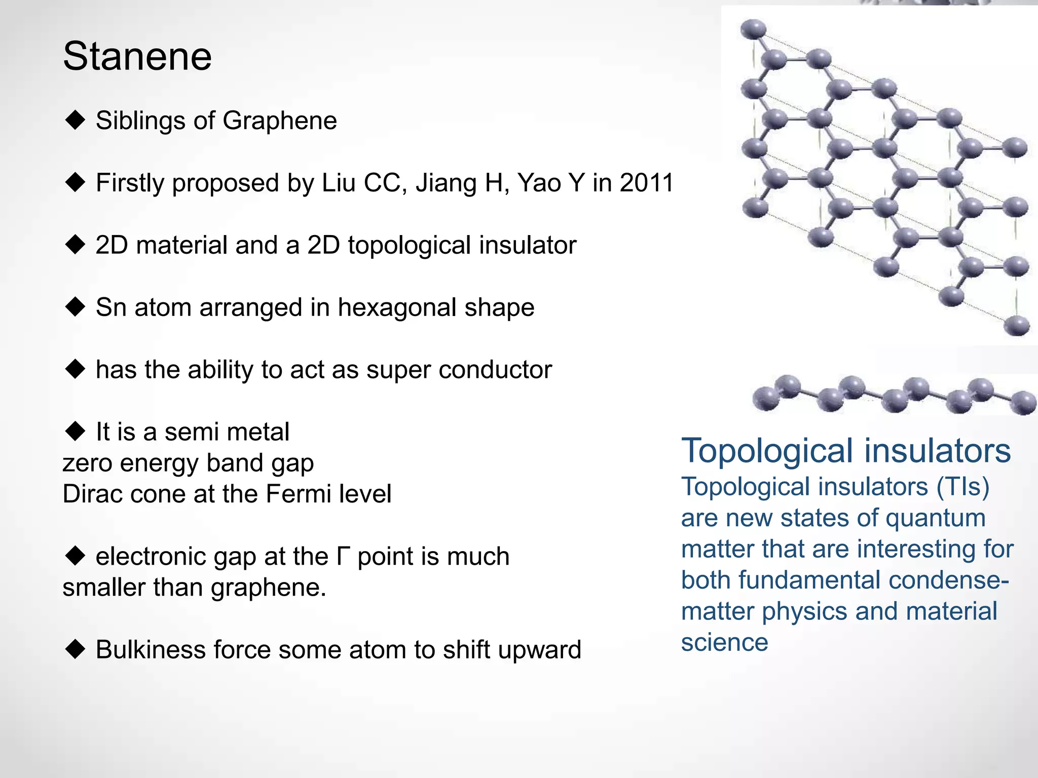 study on Electronic Properties of 'Stanene' | PPTX