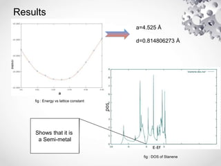 study on Electronic Properties of 'Stanene' | PPTX