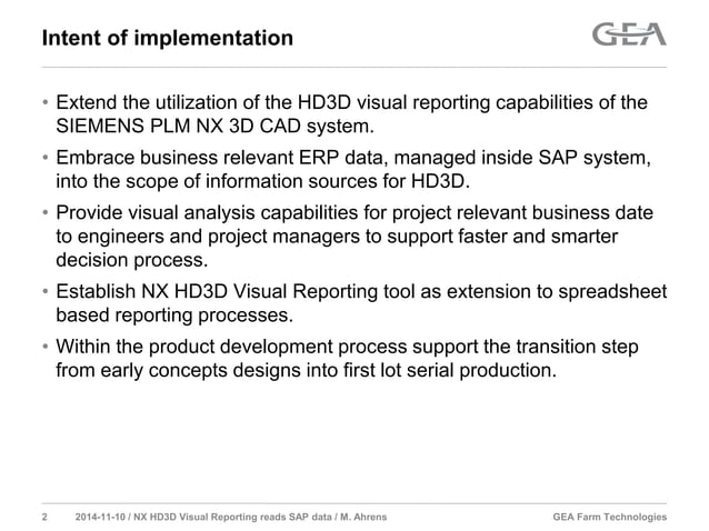 NX HD3D Visual Reporting reads ERP SAP data | PDF