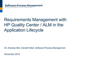 Requirements Management with HP ALM | PPS
