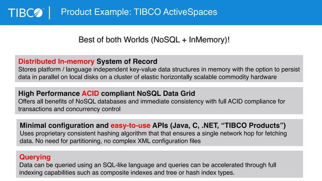 Real World Use Cases and Success Stories for In-Memory Data Grids (TIBCO ActiveSpaces, Oracle ...
