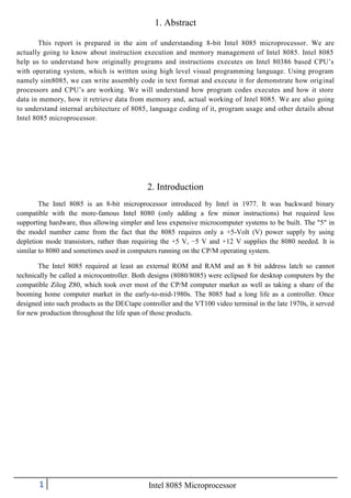 Microprocessor 8085 | PDF | Operating Systems | Computer Software and ...