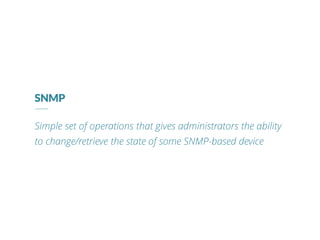 SNMP Overview (SNMP 소개) | PPTX