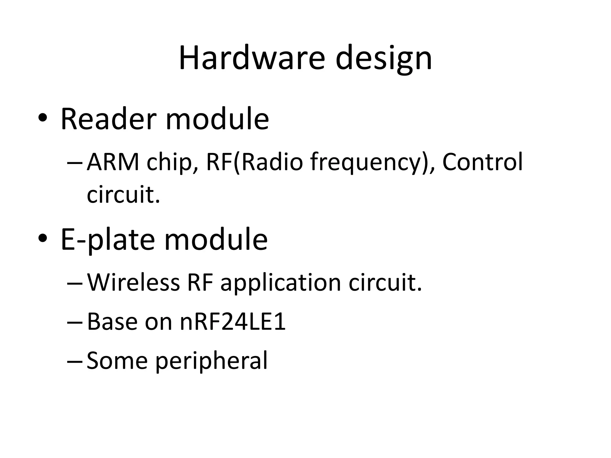 The design of electronic license plate recognition terminal system based on n_rf24le1 | PPTX ...