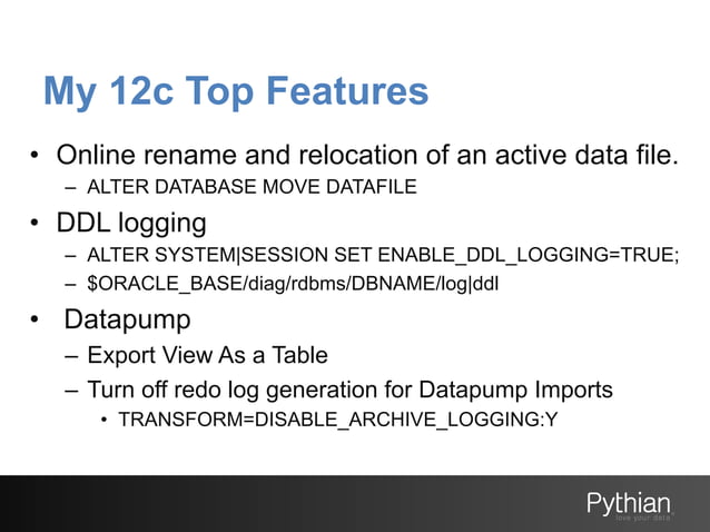 Oracle 12c and its pluggable databases
