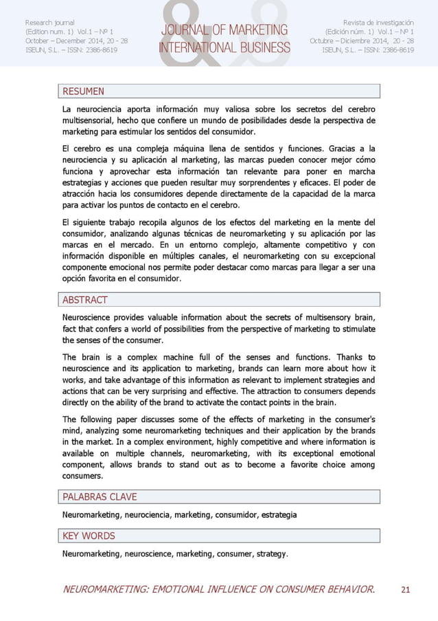 Neuromarketing: Emotional influence on consumer behavior | PDF