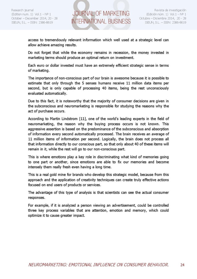 Neuromarketing: Emotional influence on consumer behavior | PDF