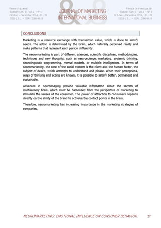 Neuromarketing: Emotional influence on consumer behavior | PDF