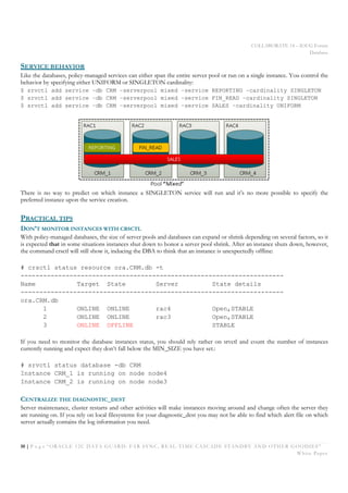 Oracle RAC 12c and Policy-Managed Databases, a Technical Overview | PDF