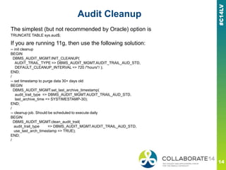 Oracle_Audit_APEX IOUG Collaborate 14 | PPTX