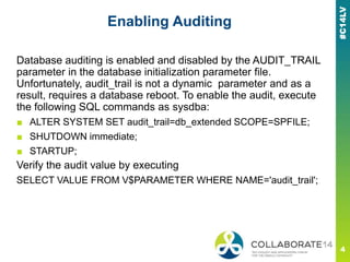 Oracle_Audit_APEX IOUG Collaborate 14 | PPTX