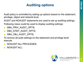 Oracle_Audit_APEX IOUG Collaborate 14 | PPTX