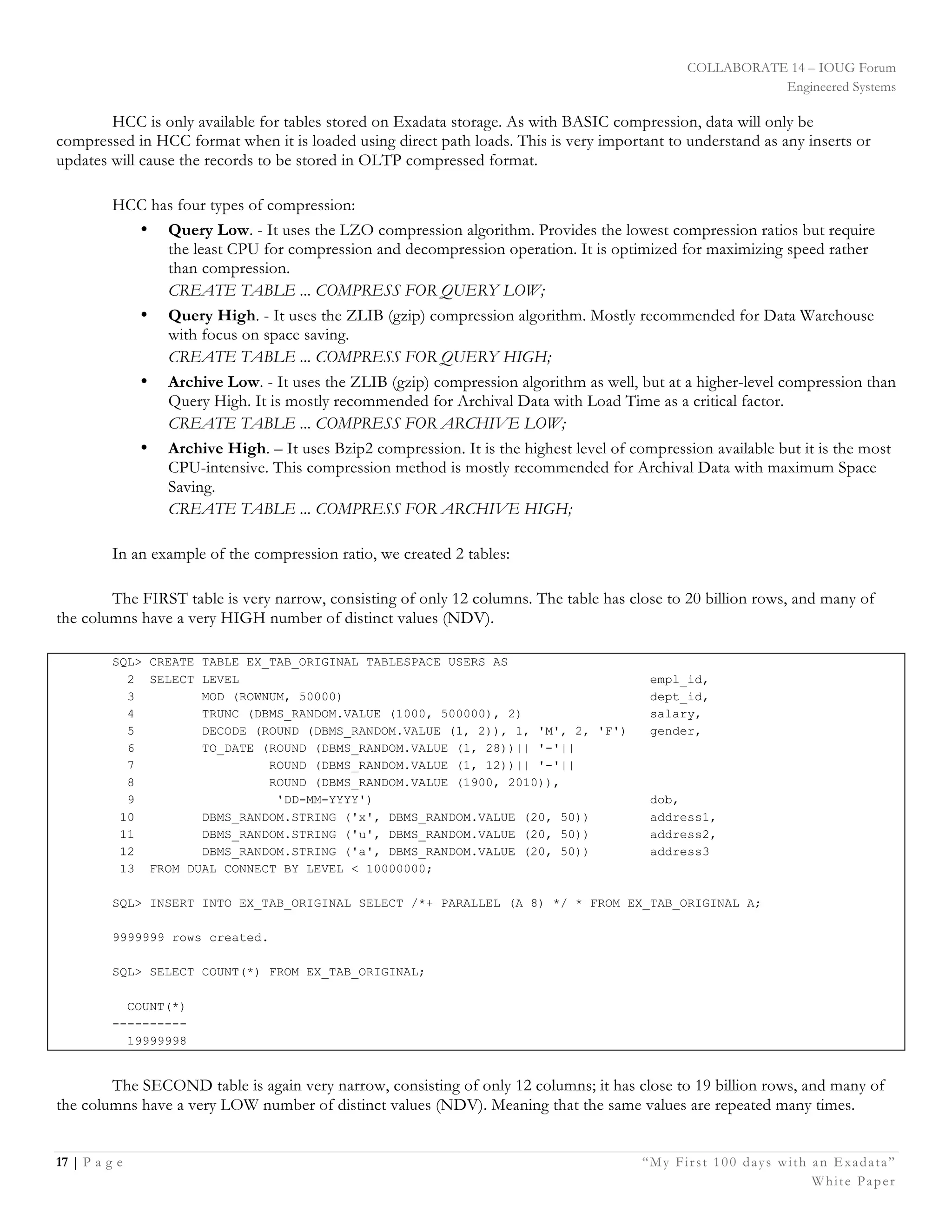 My First 100 days with an Exadata (WP) | PDF