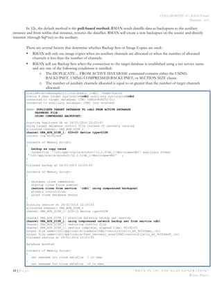 RMAN in 12c: The Next Generation (WP) | PDF