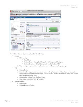 RMAN in 12c: The Next Generation (WP) | PDF