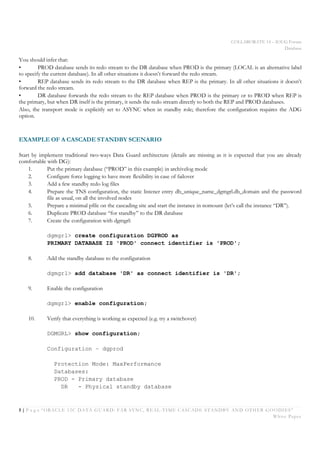 ORACLE 12C DATA GUARD: FAR SYNC, REAL-TIME CASCADE STANDBY AND OTHER ...