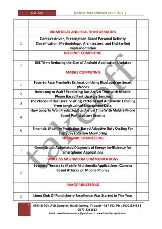 2014 android ieee | DOCX | Operating Systems | Computer Software and Applications