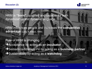 Dynamic Language For Dynamic Organization: The Role Of Human Resource ...