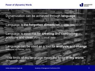 Dynamic Language For Dynamic Organization: The Role Of Human Resource ...