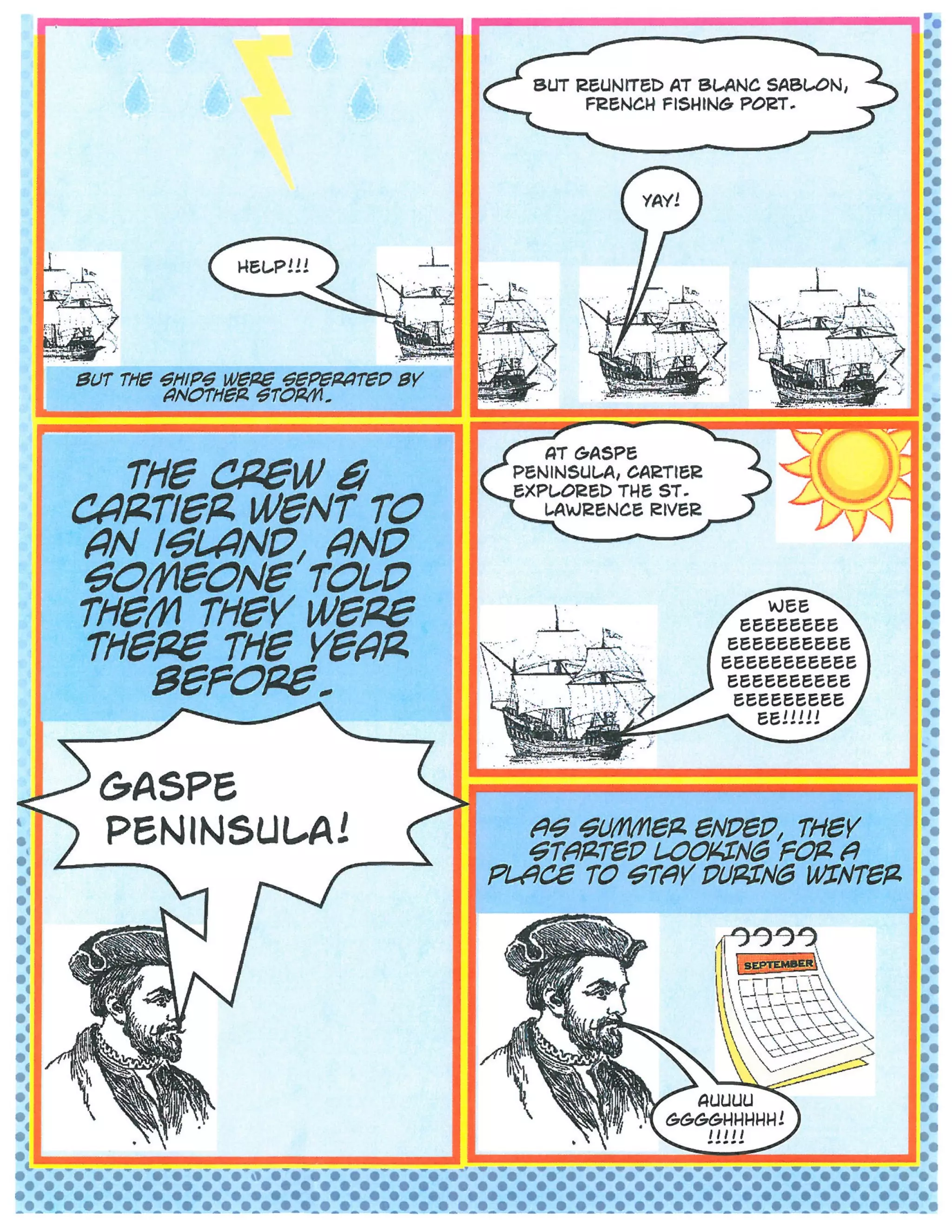 Jonah's cartoon report on Jacque Cartier | PDF