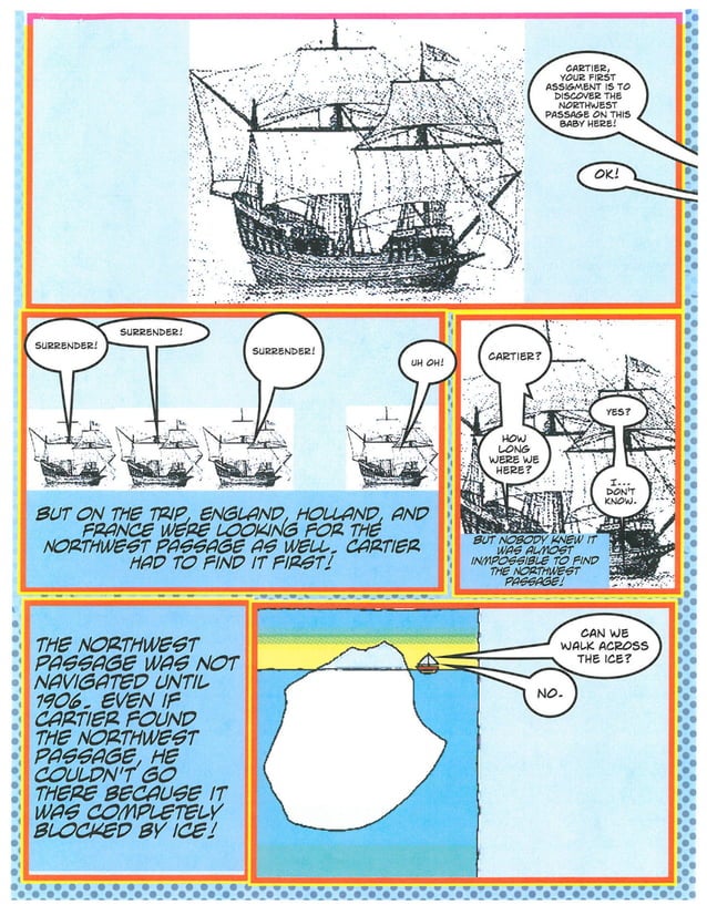 Jonah's cartoon report on Jacque Cartier | PDF