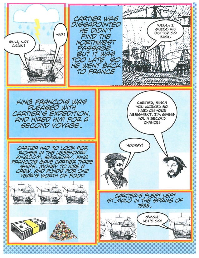 Jonah's cartoon report on Jacque Cartier | PDF