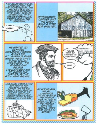 Jonah's cartoon report on Jacque Cartier | PDF