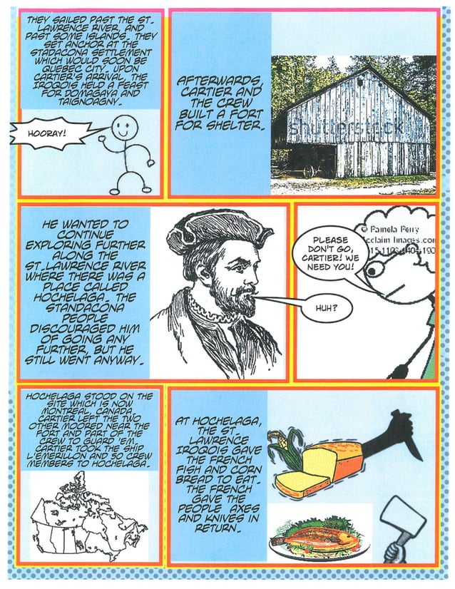 Jonah's cartoon report on Jacque Cartier | PDF