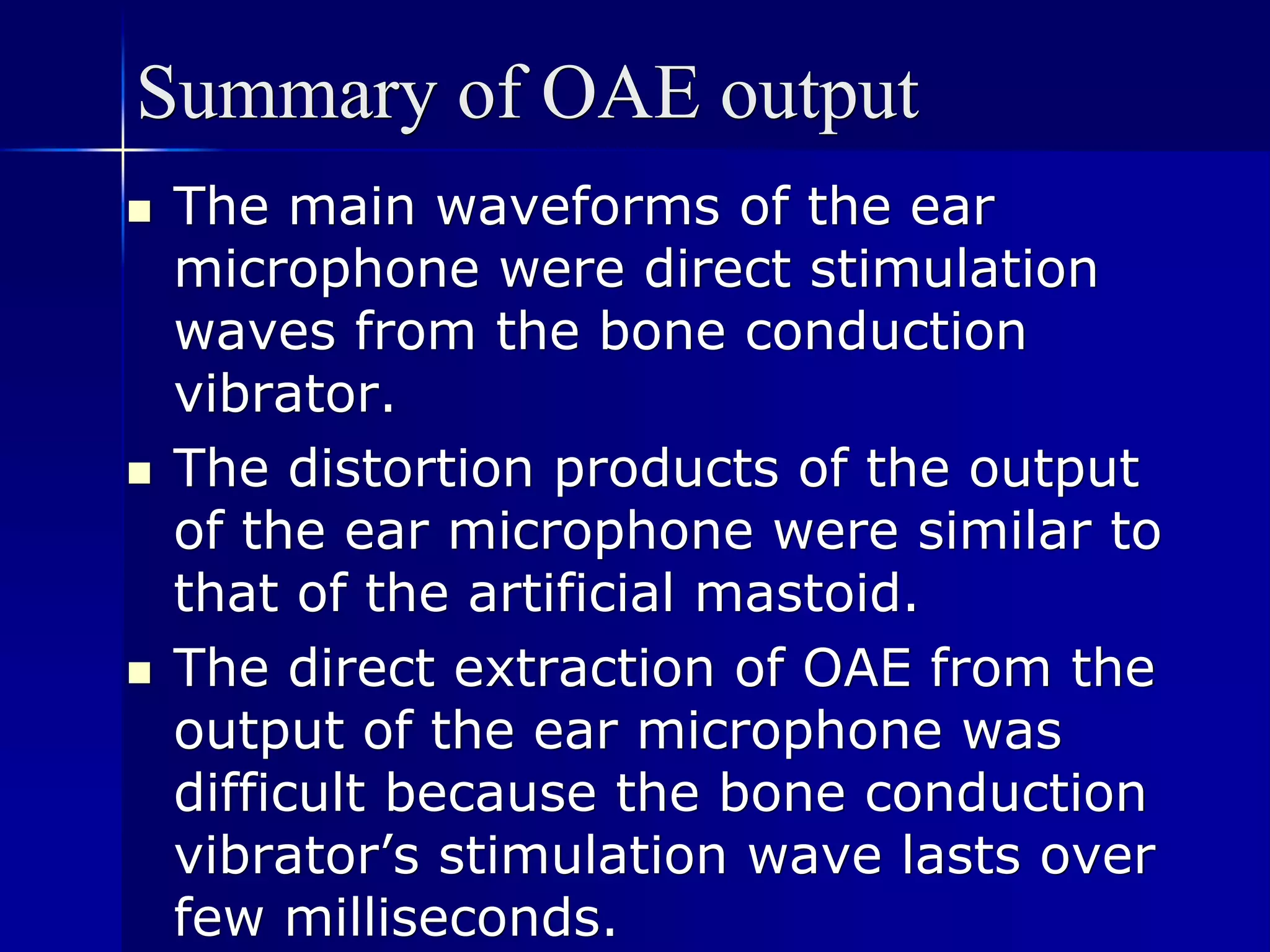 Evaluation of Techniques for Measuring Distortion Products of Bone ...