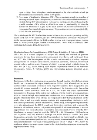 Cognitive conflicts in major depression: Between desired change and ...