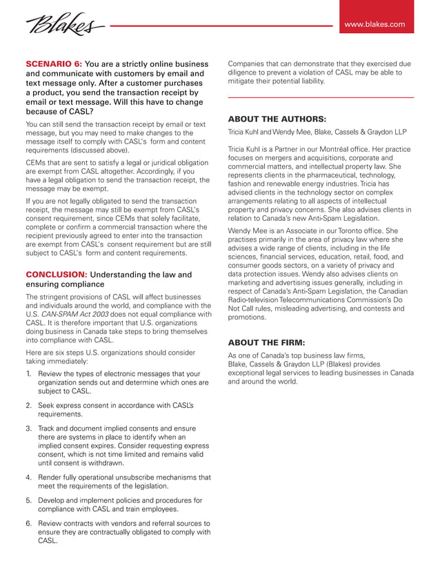 Learn More About Canada's New Anti-Spam Law | PDF