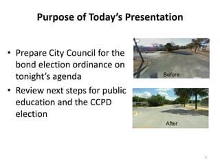 2014 Bond Program Election Presentation | PDF