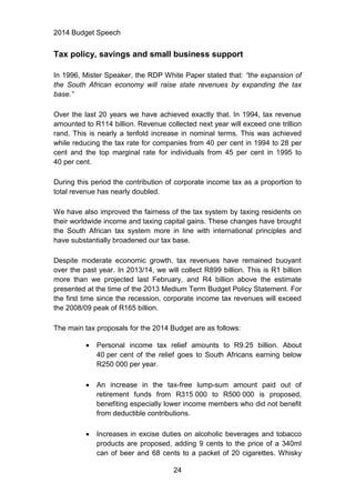 2014 budget speech | PDF