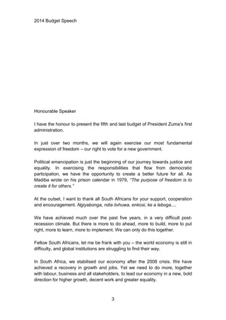 2014 budget speech | PDF
