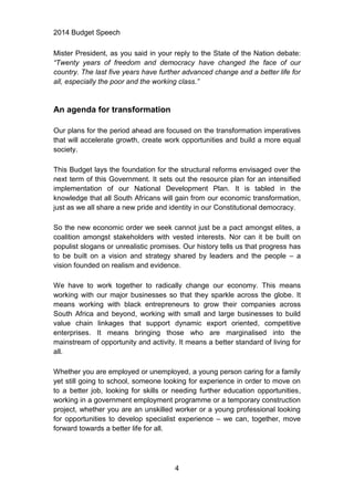 2014 budget speech | PDF