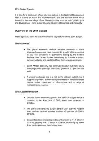 2014 budget speech | PDF