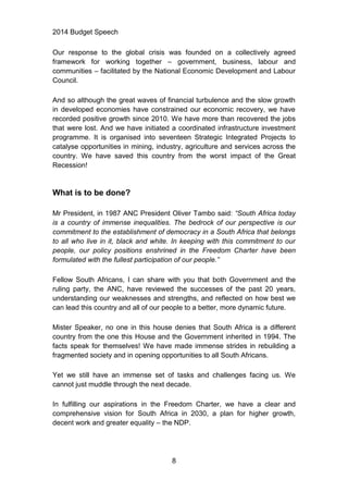 2014 budget speech | PDF