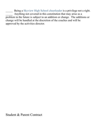 2014 cheer constitution | PDF