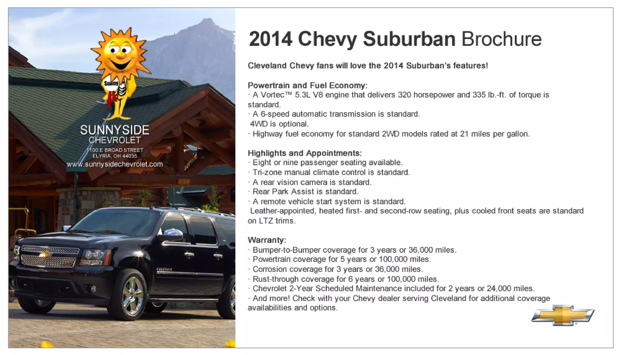 2014 Chevy Suburban Brochure | PDF