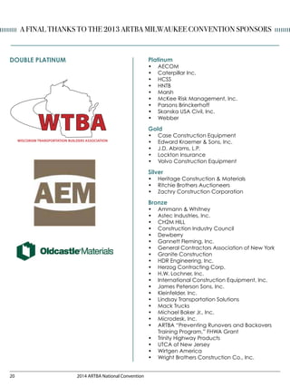 2014 ARTBA National Convention | PDF