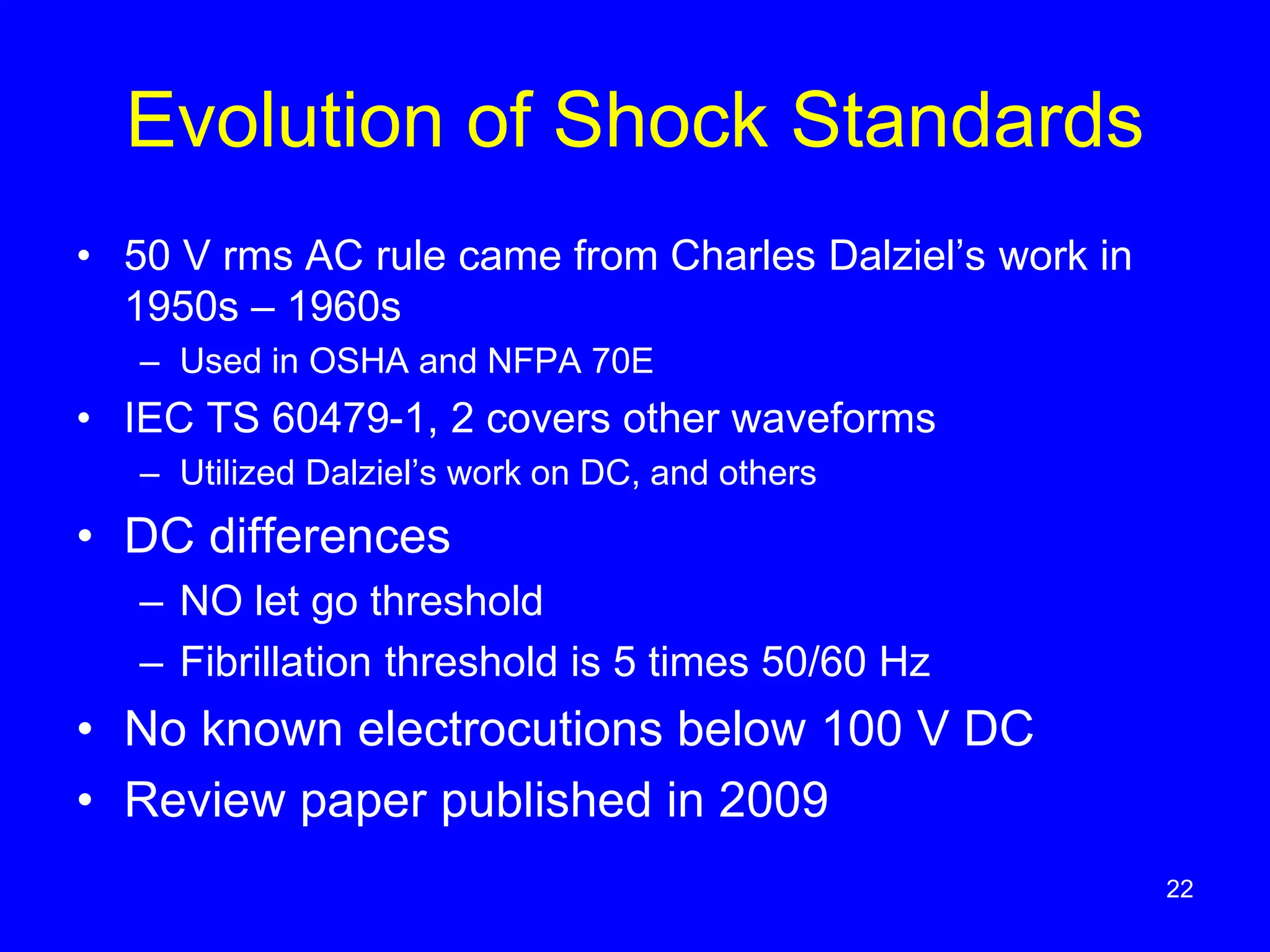 DC Electrical Safety Standards presentation | PPT